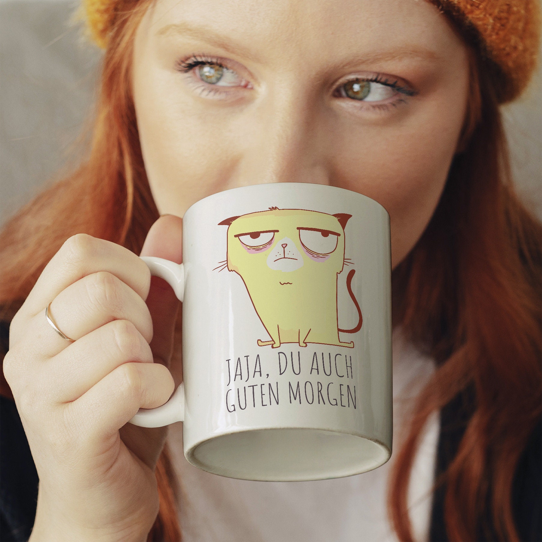 Yes, You Also Good Morning Cat Cup for Morning Grouch Kitten Late Riser ...