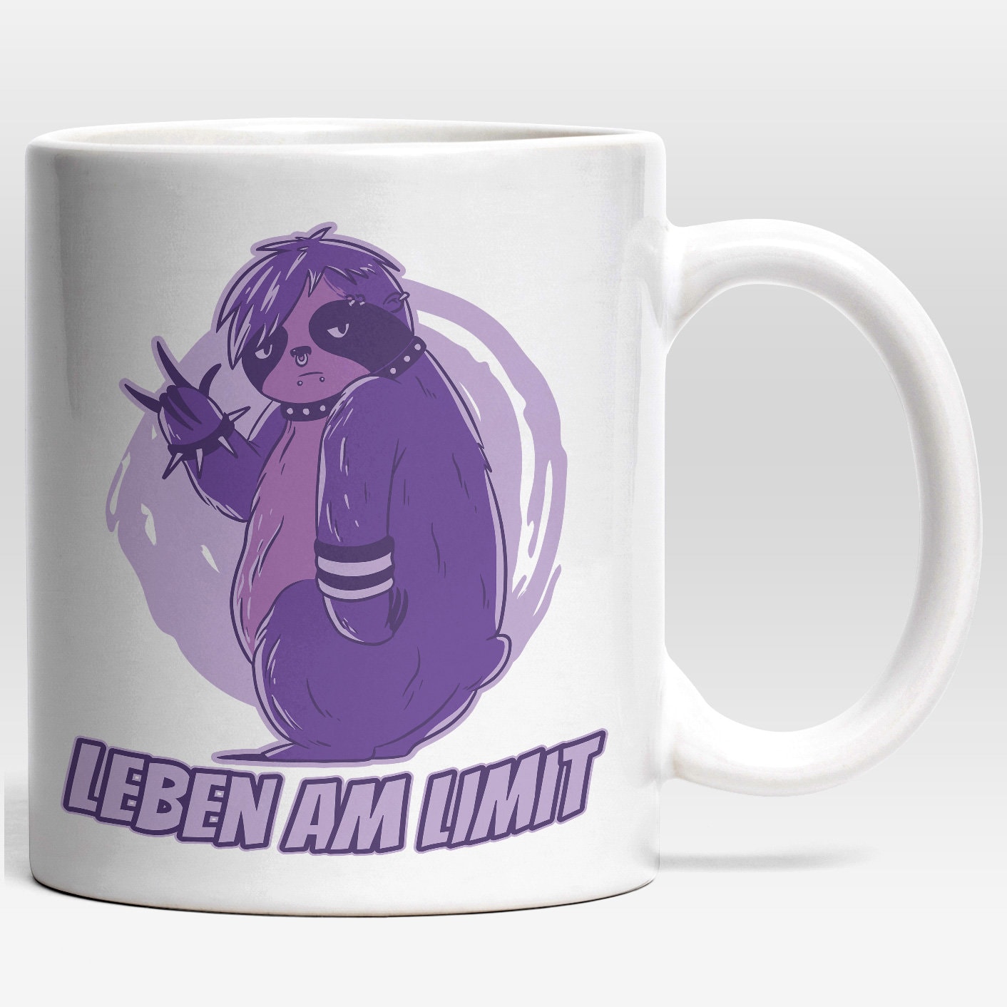 Life at the Limit Emo Sloth Cup Cheeky Coffee Cup for Gothics No-sayer ...