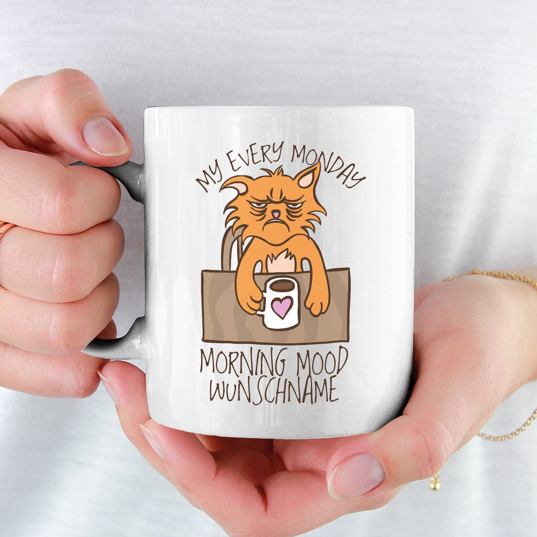 Annoyed Cat Assembly Mug Personalize Customize With Names Cats Coffee ...