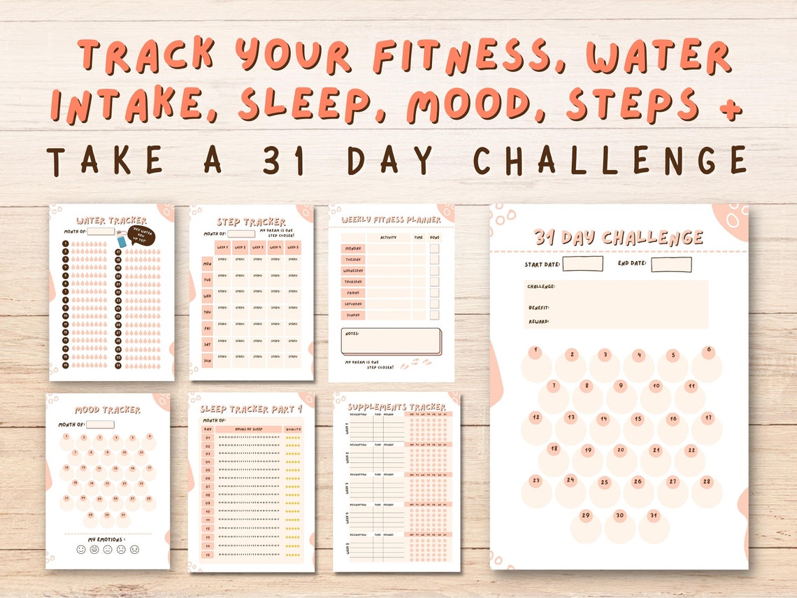 Weight Loss Tracker, Journal & Planner. PRINTABLE PDF. Daily, Weekly ...