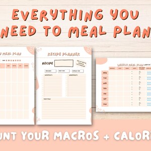 Weight Loss Tracker, Journal & Planner. PRINTABLE PDF. Daily, Weekly ...