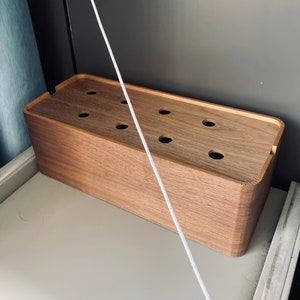 Cable Management Box, Solid Wood Cable Organizer Box to Hide Wires ...