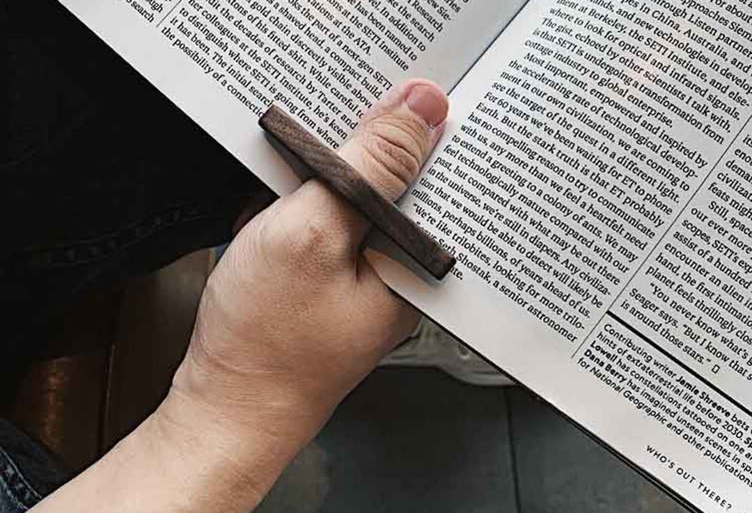 Wood Thumb Book Page Holder One Hand Book Holder Thumb Thing - Etsy