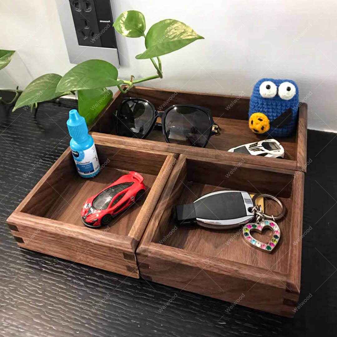 Rustic Black Walnut Wood Organizer Box, , Wooden Storage Box , Ideal ...