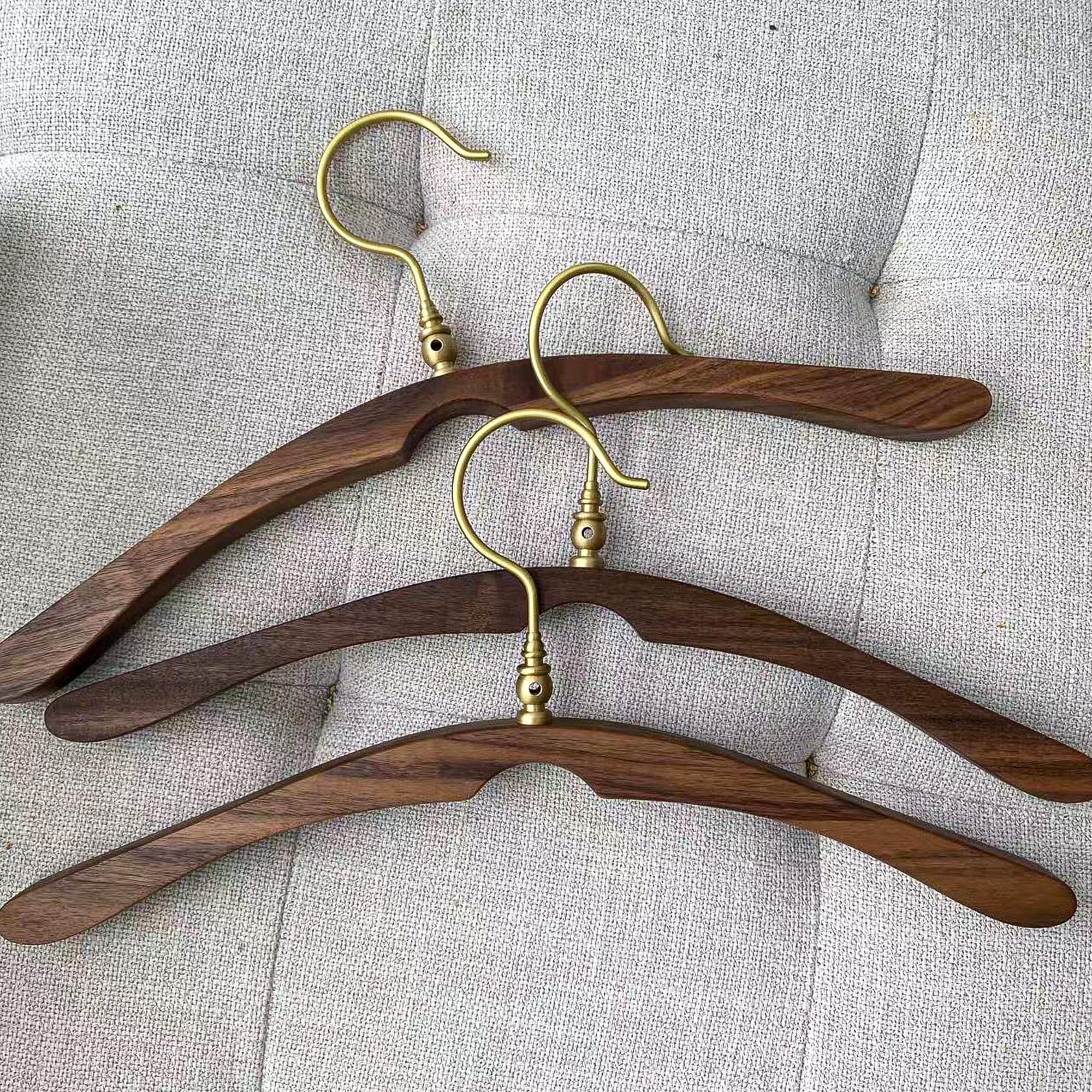 Black Walnut Wood Hanger, Elegant and Stylish Clothes Hanger, Wooden ...