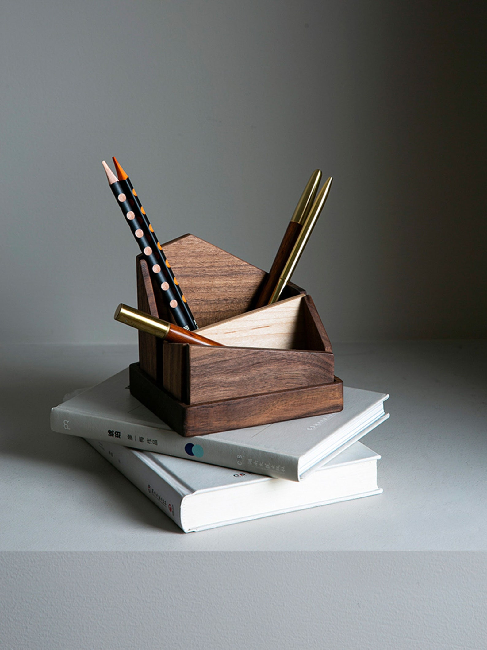 Wooden Pen Holder for Desk Desk Storage Wood Desk Organizer - Etsy