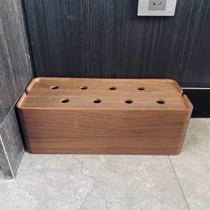 Cable Management Box, Solid Wood Cable Organizer Box to Hide Wires ...