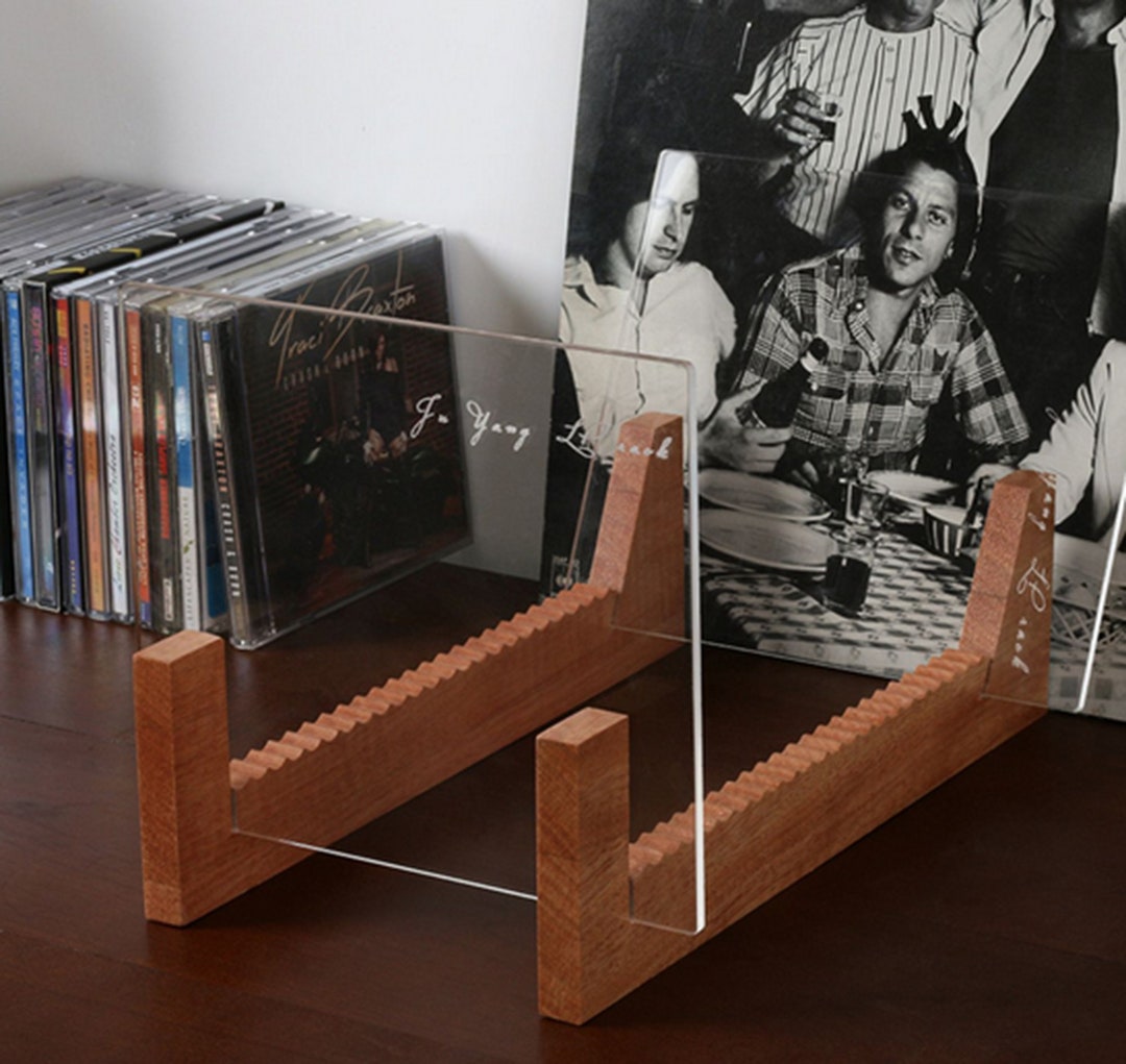 Wood Vinyl Record Stand, LP Storage Rack, Album Display Storage ...