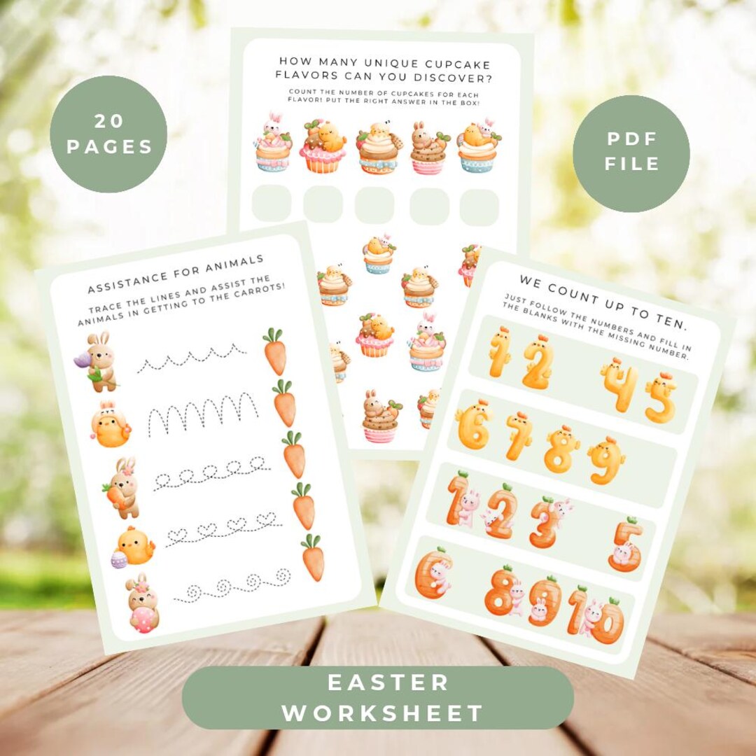 Ostern Arbeitsblatt zum Ausdrucken | 20 Seiten PDF | Lernaktivitäten ...