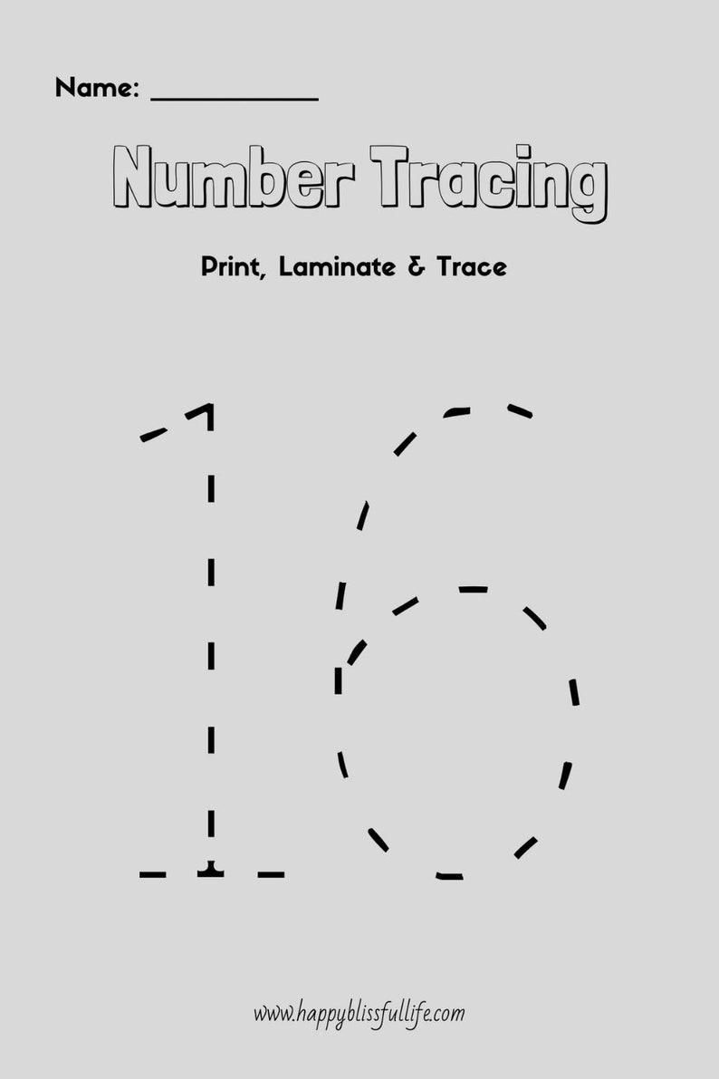 Number Tracing, Number Practice, Handwriting Practice, Kindergarten ...