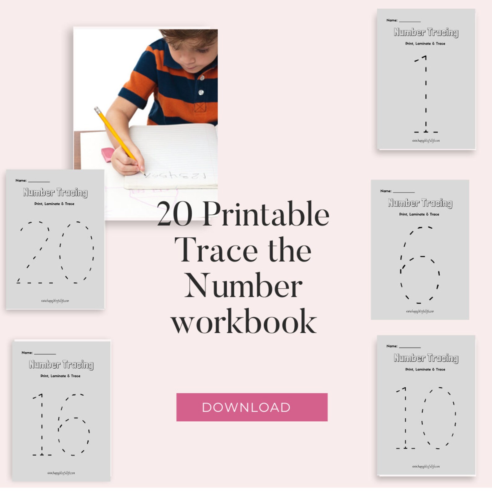 Number Tracing, Number Practice, Handwriting Practice, Kindergarten ...