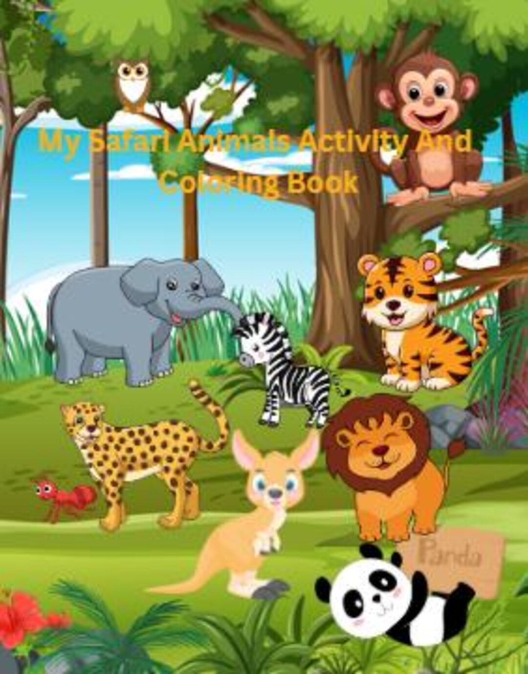 My Safari Animals Activity and Coloring Book - Etsy