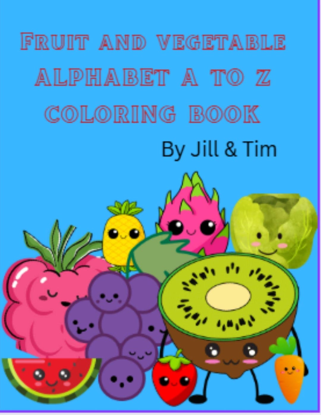 Fruit and Vegetable Alphabet a to Z Coloring Book - Etsy