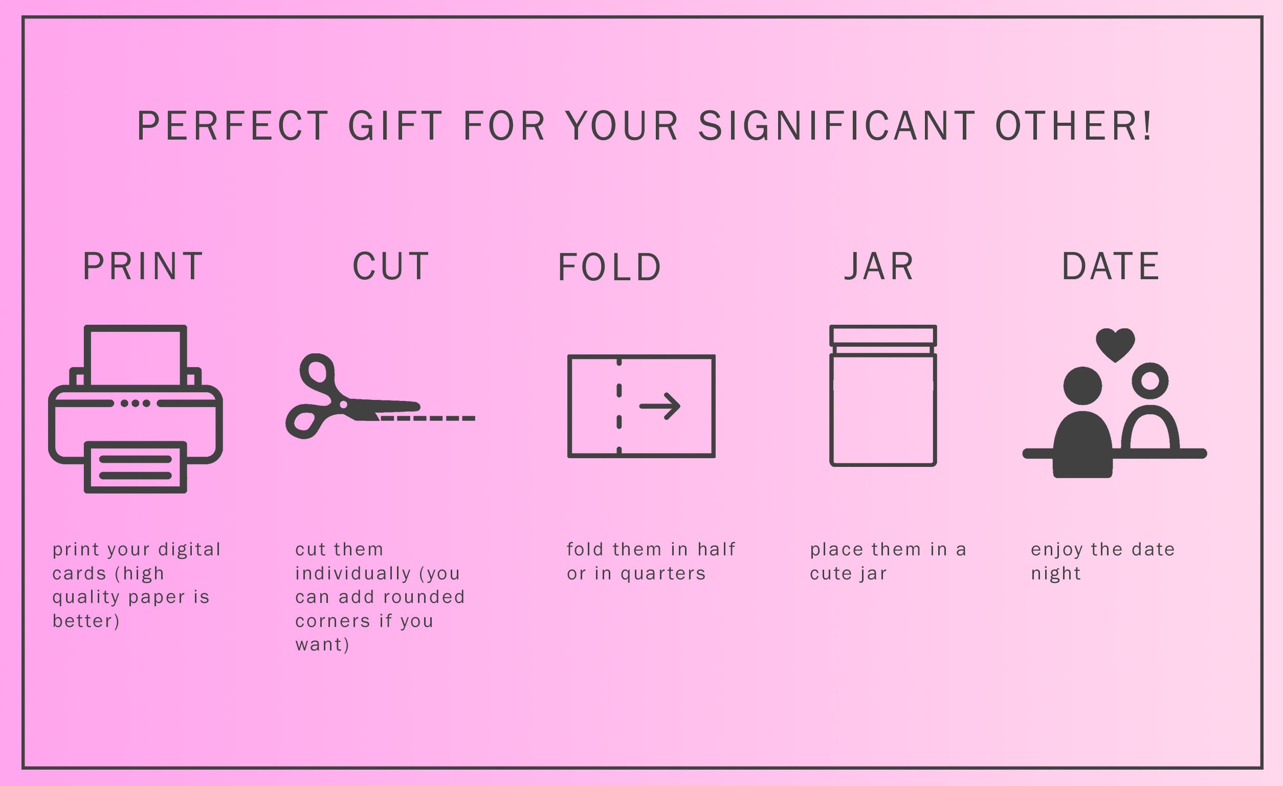 100 Date Ideas // Date Idea Cards // Printable Date Cards // Printable ...