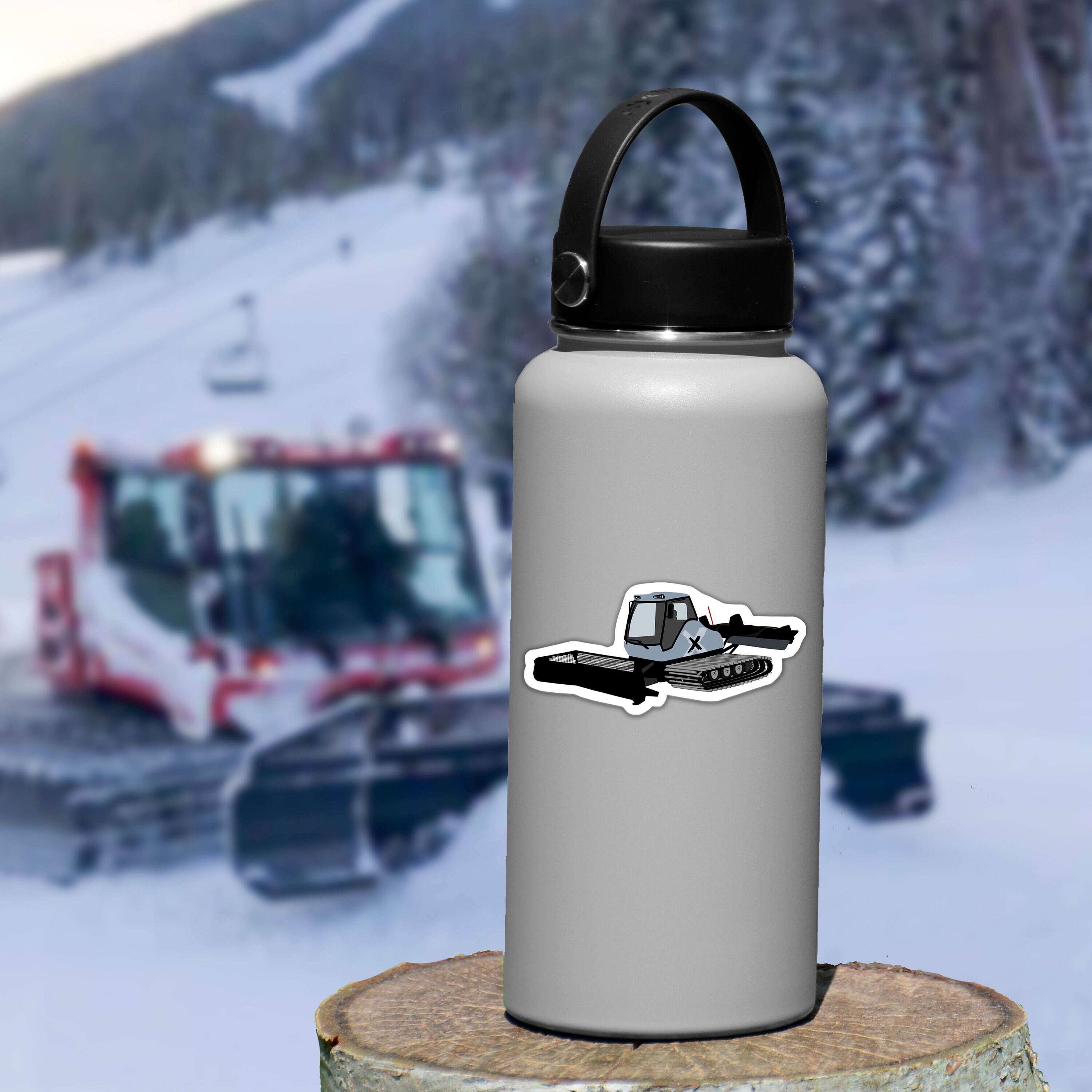 Snowcat Sticker Decal for Water Bottle, Yeti, Car, Ski Carrier, Helmet ...
