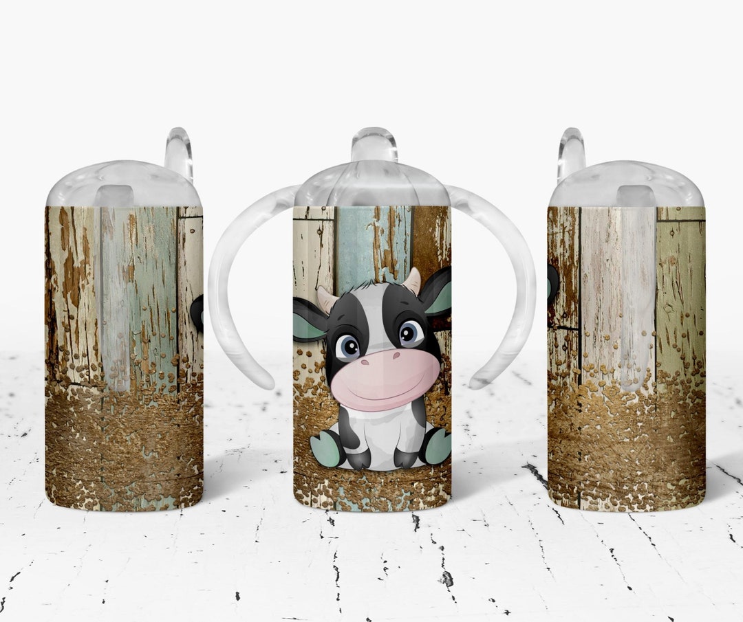 Farmhouse Cow Sippy Cup! 12 Oz Sippy Cup Stainless Steel With Two Lids ...