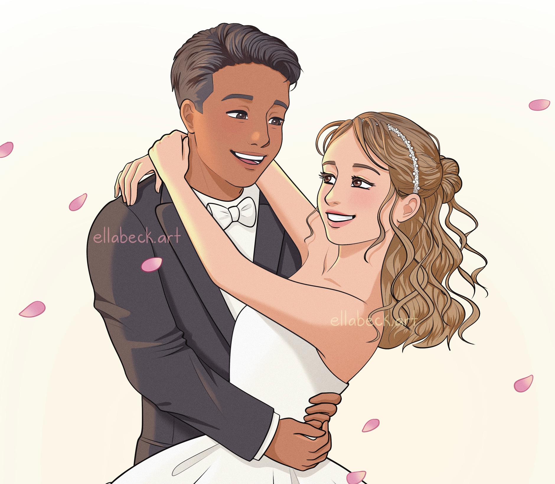 Custom Character Drawing: Cartoon Personal Portrait, Digital Art, Cute ...