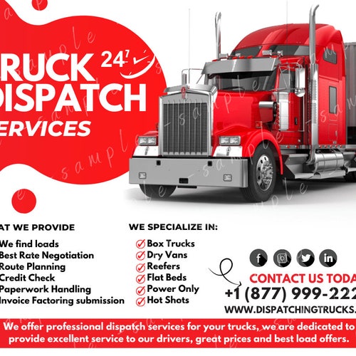 Dispatcher Flyer Canva Template Logistics Flyer Dispatch - Etsy