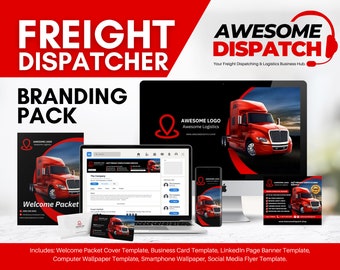 Dispatcher Business Card Canva Template Logistics & Trucking - Etsy