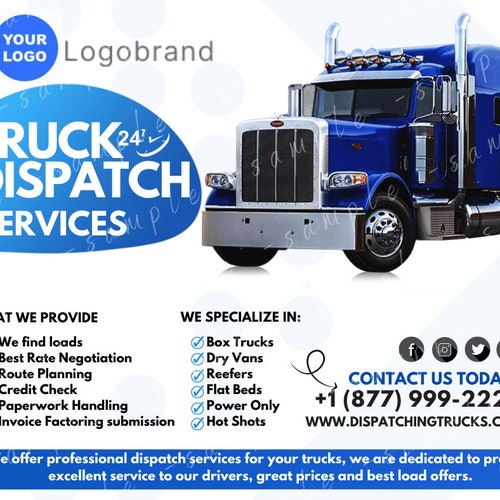 Dispatcher Flyer Canva Template Logistics Flyer Dispatch - Etsy