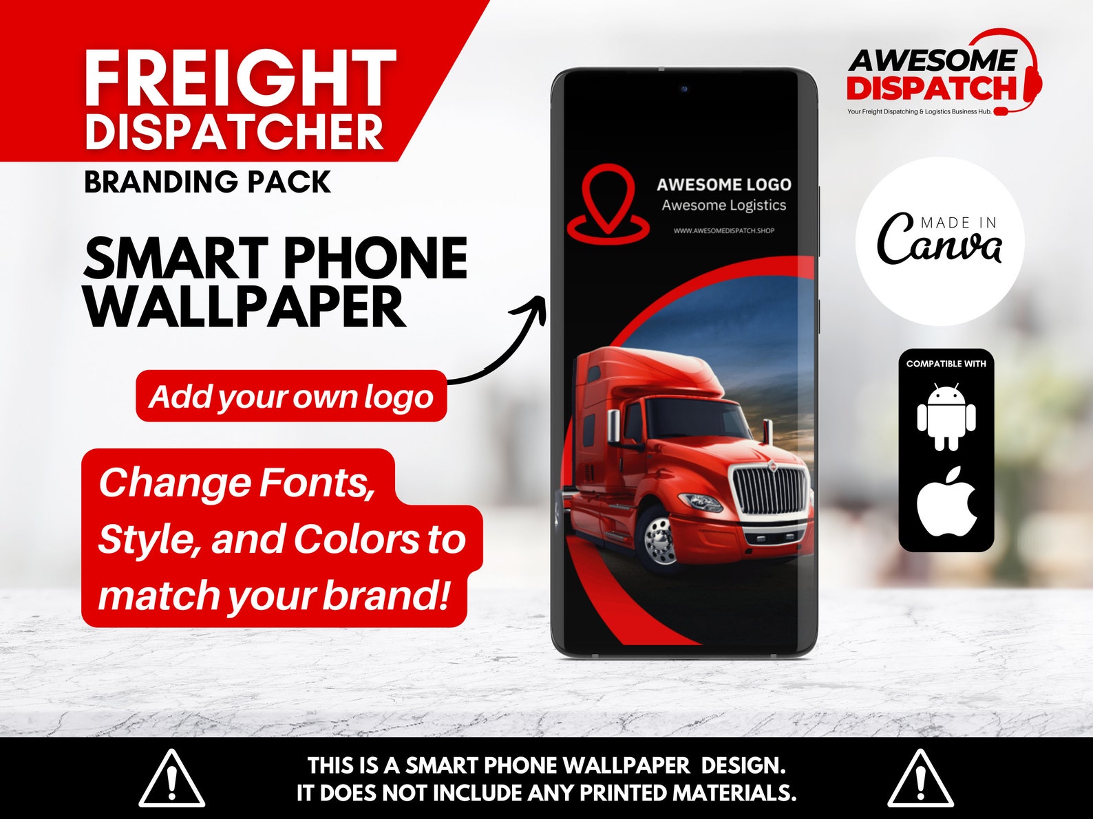 Freight Dispatcher Branding Template Pack for Your Truck Dispatching ...