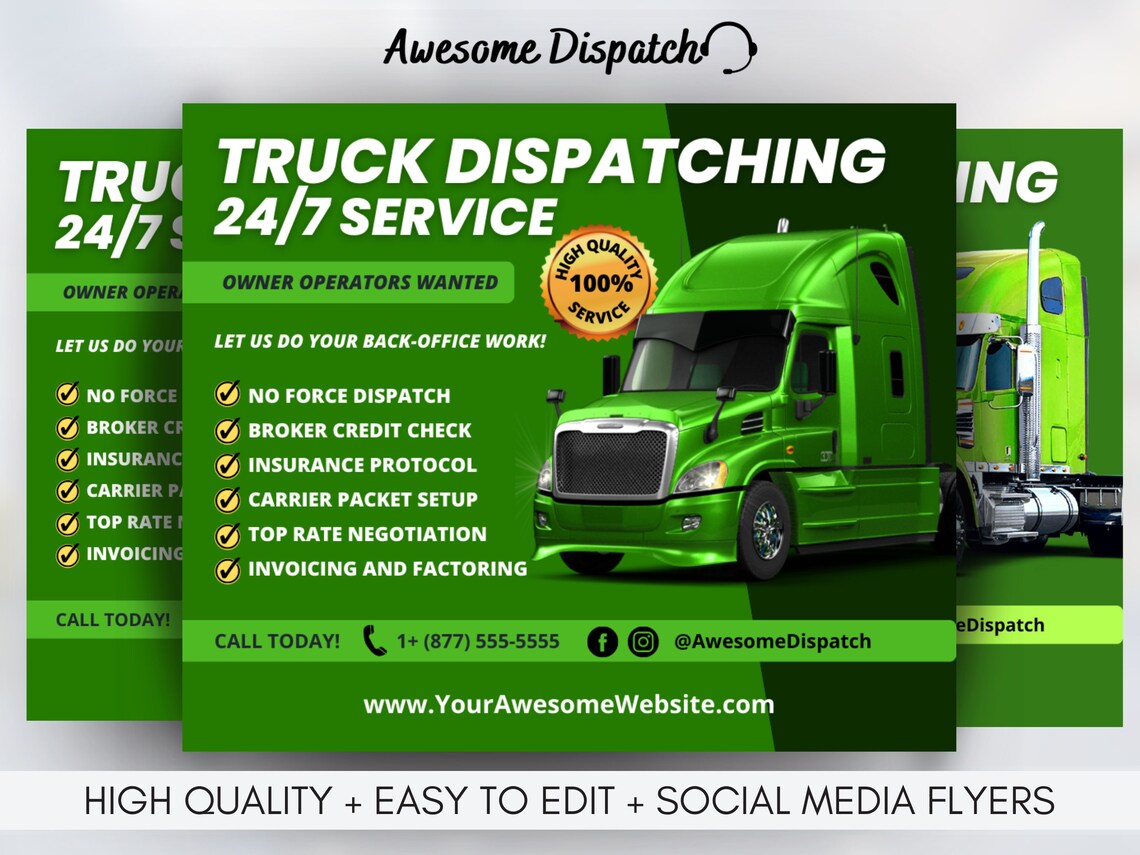 Freight Dispatcher Flyer, Promote Your Truck Dispatcher Services With ...