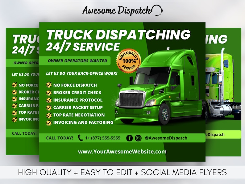 Freight Dispatcher Flyer, Promote Your Truck Dispatcher Services With ...