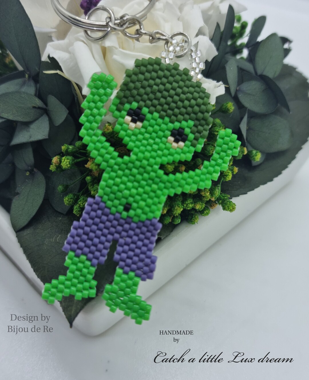 Brick Stitch Keychain Pendant Avengers hulk - Etsy
