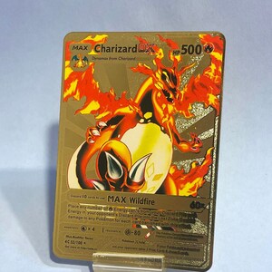 Charizard DX Golden Metal Pokémon Card Trading Card Custom - Etsy