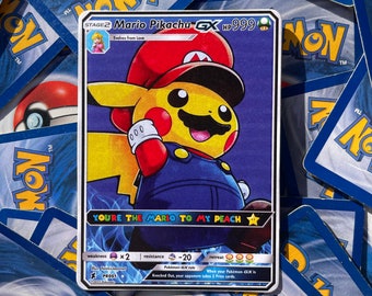 Mario Pikachu - Etsy