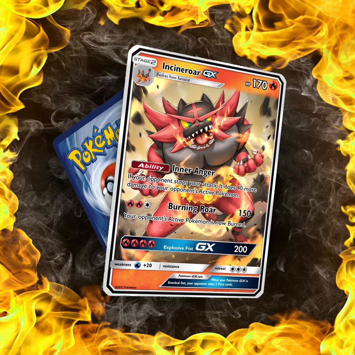 Incineroar GX Pokémon Card Custom Made - Etsy