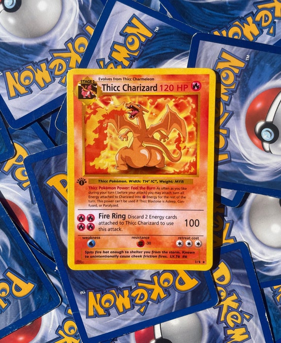 Thicc Charizard Pokemon Card Custom Made | Etsy Singapore