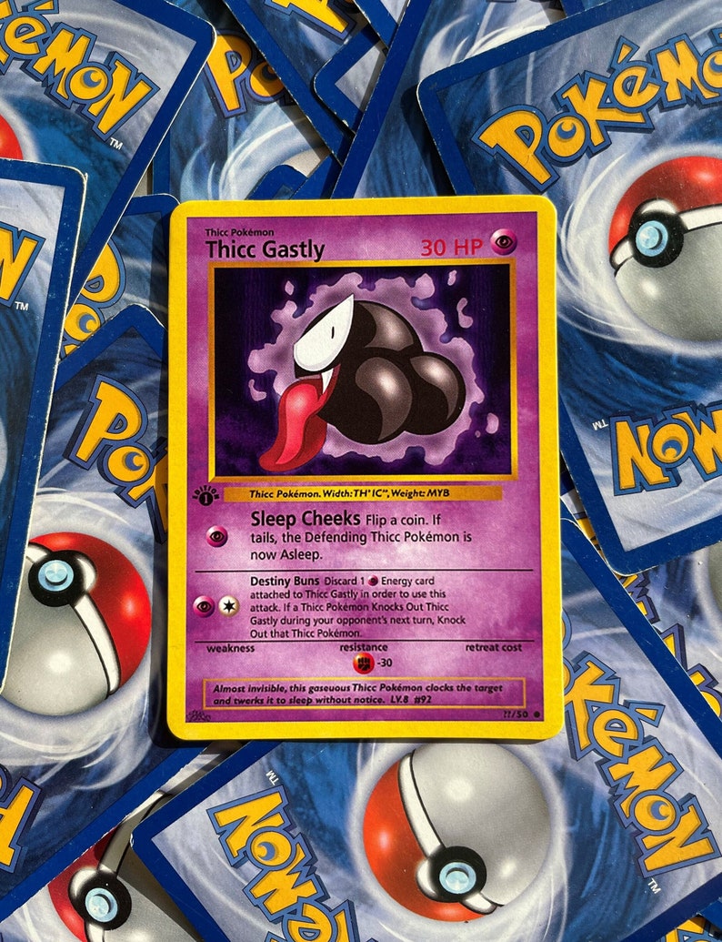Thicc Gastly Pokemon Card Custom Made | Etsy Australia