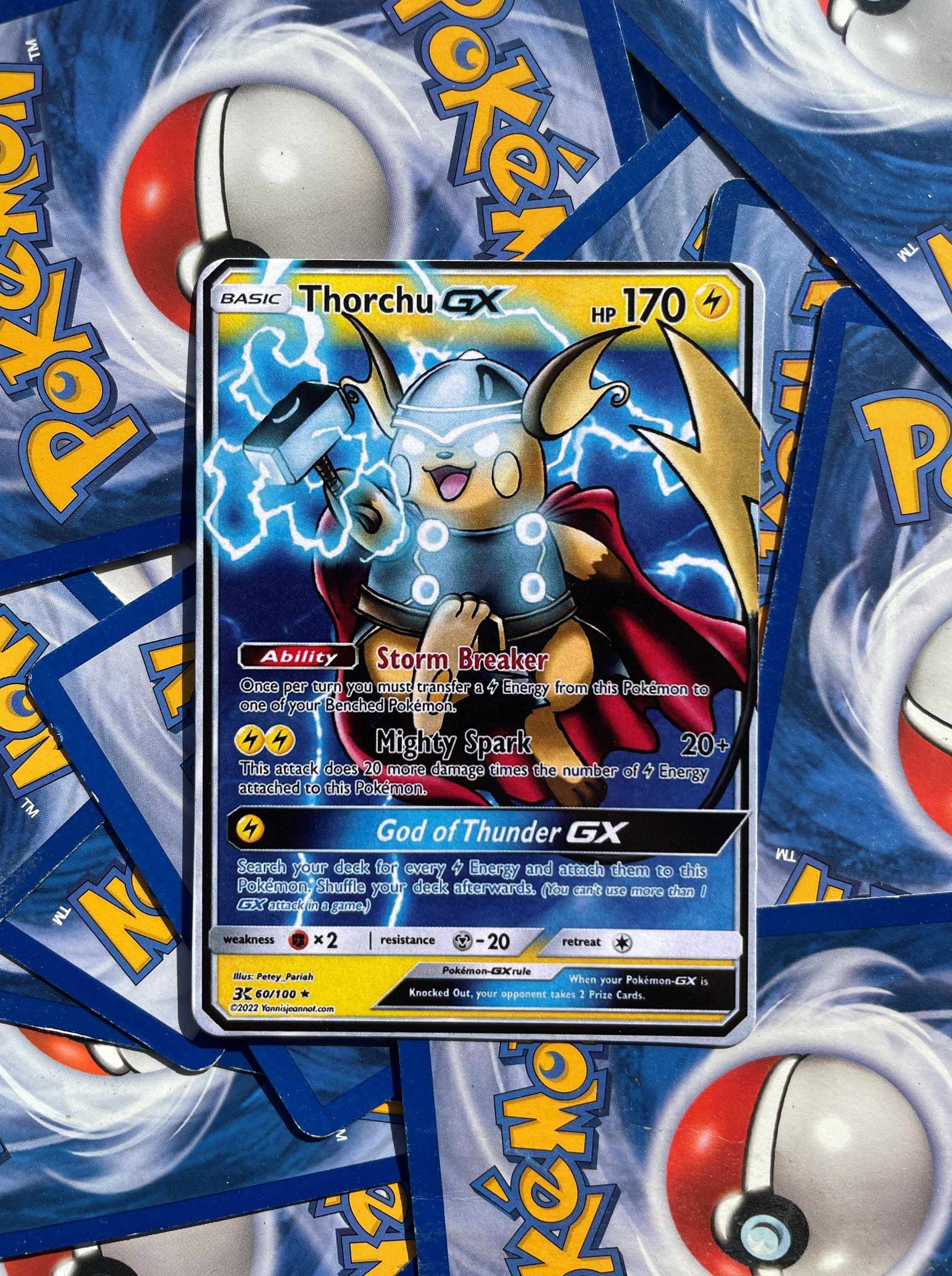 Thor and Raichu Gx Special Pokemon Custom Made - Etsy