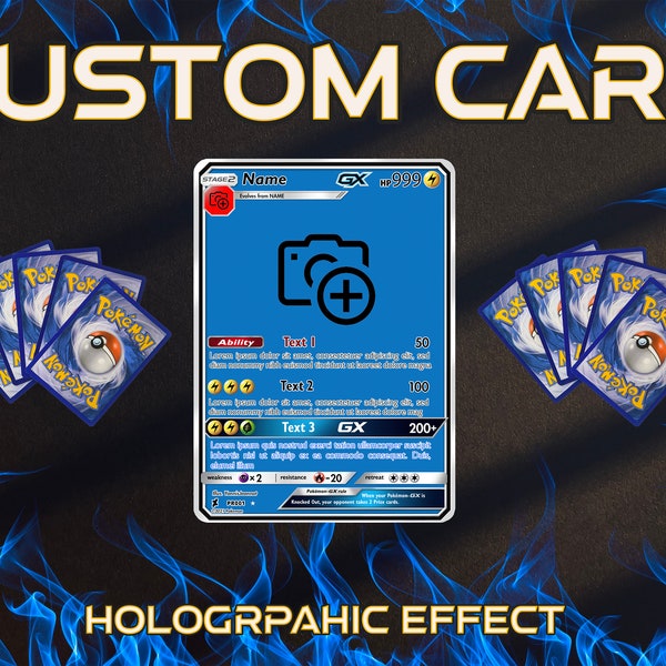 Custom Pokemone Card - Etsy