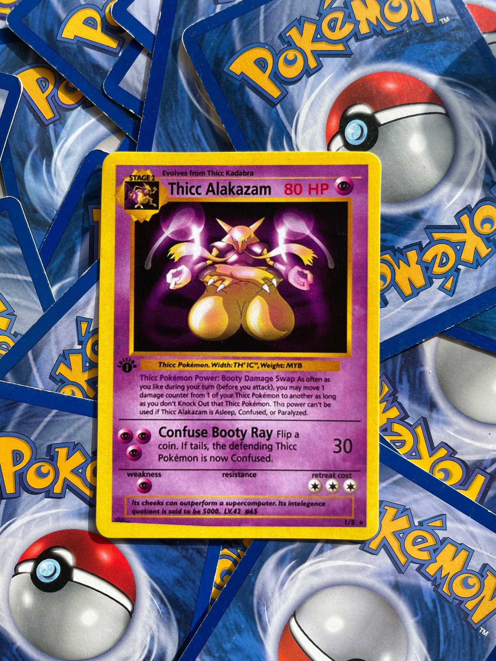 Thicc Alakazam Pokemon Card Custom Made Etsy Canada
