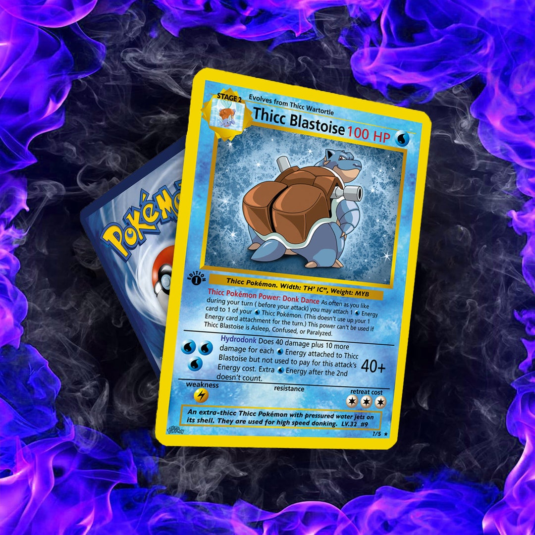 Thicc Blastoise Gx Pokémon Card Custom Made Etsy
