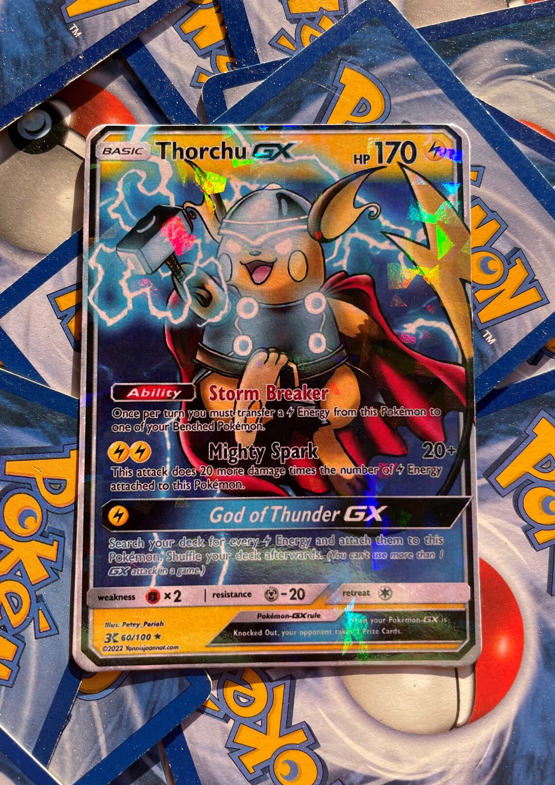 Thor and Raichu Gx Special Pokemon Custom Made | Etsy