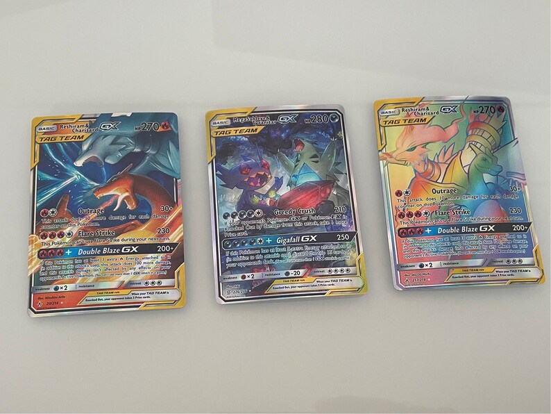 10 Pokémon Tag Team GX Holographic Cards - Perfect for Birthdays! - Etsy UK
