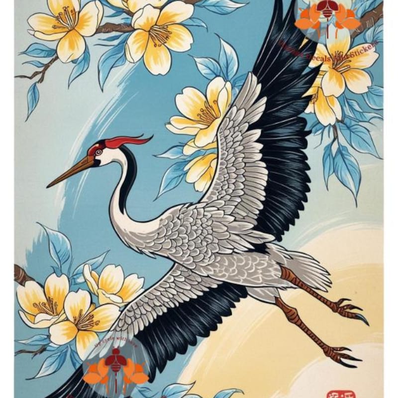 Wall Crane Decals - Etsy UK
