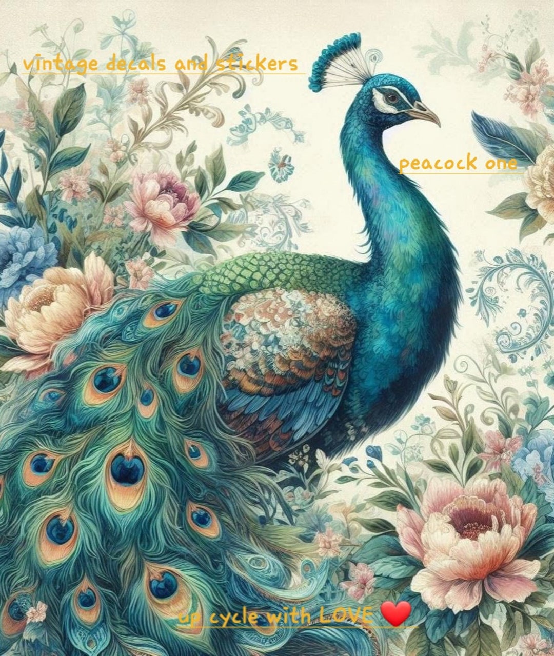 Furniture,craft Transfers Rub on ,waterslide ,stickers .,vintage Blue ...