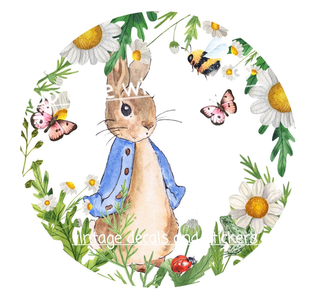 Wall or Furniture Decal Transfer Vintage Peter Rabbit / Flopsy Bunnies ...