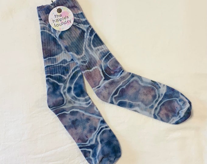 Adult Blue Jean Geode Tie Dye Bamboo Socks - Etsy