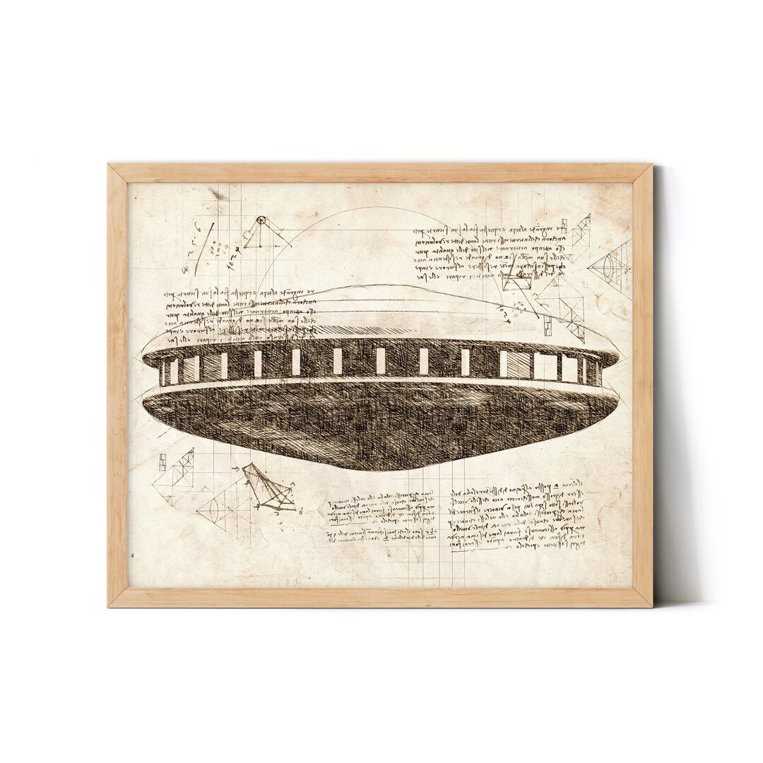 Vintage UFO Flying Saucer Printable Art: Retro - Etsy