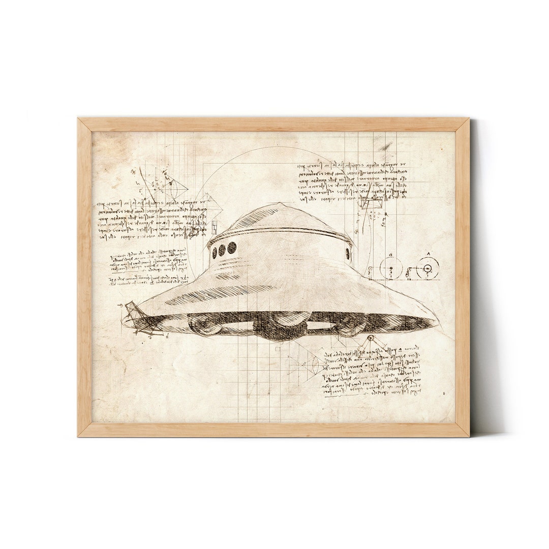 UFO Alien Print Classic UFO Printable Vintage Alien Poster - Etsy