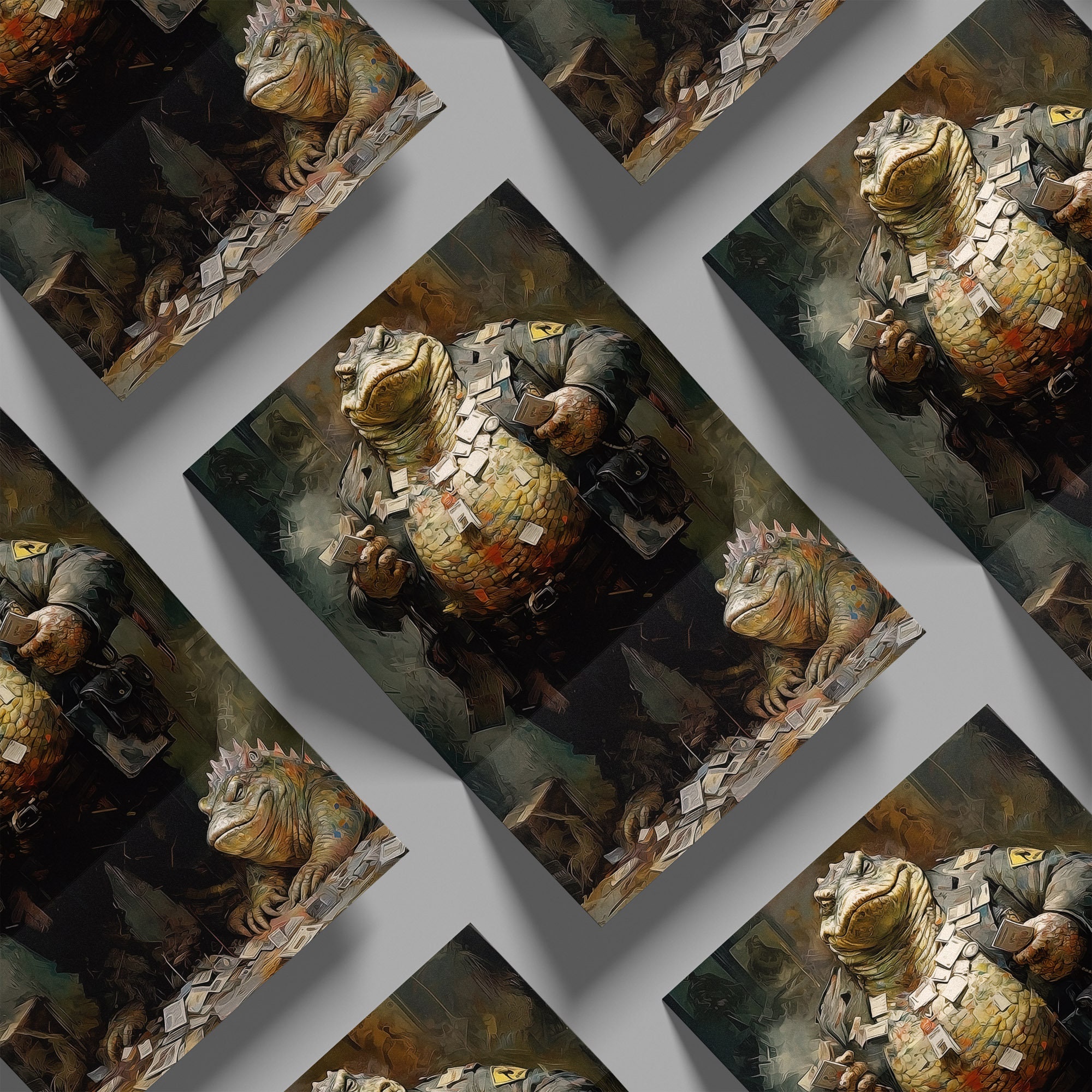 Corrupt Crocodile Police Printable Art, One of a Kind, Unique Wall Art ...