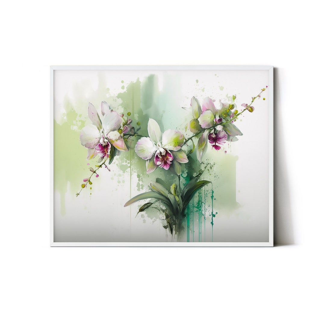 Abstract Orchid Painting Printable Art Modern Wall Art Instant Download ...