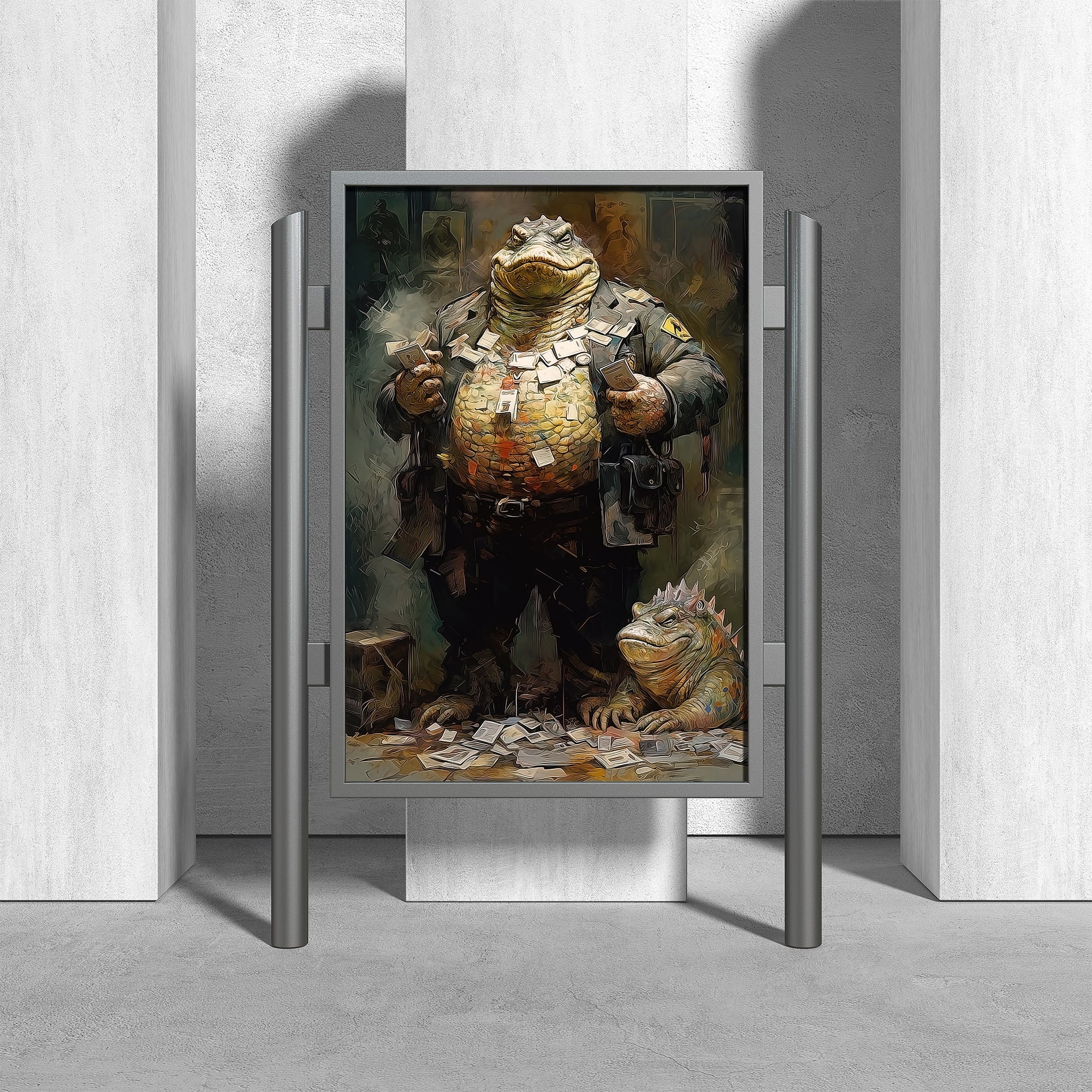 Corrupt Crocodile Police Printable Art, One of a Kind, Unique Wall Art ...