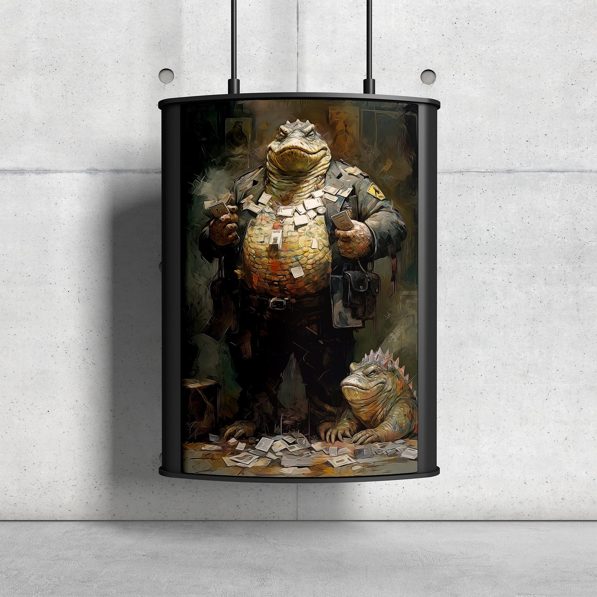 Corrupt Crocodile Police Printable Art, One of a Kind, Unique Wall Art ...