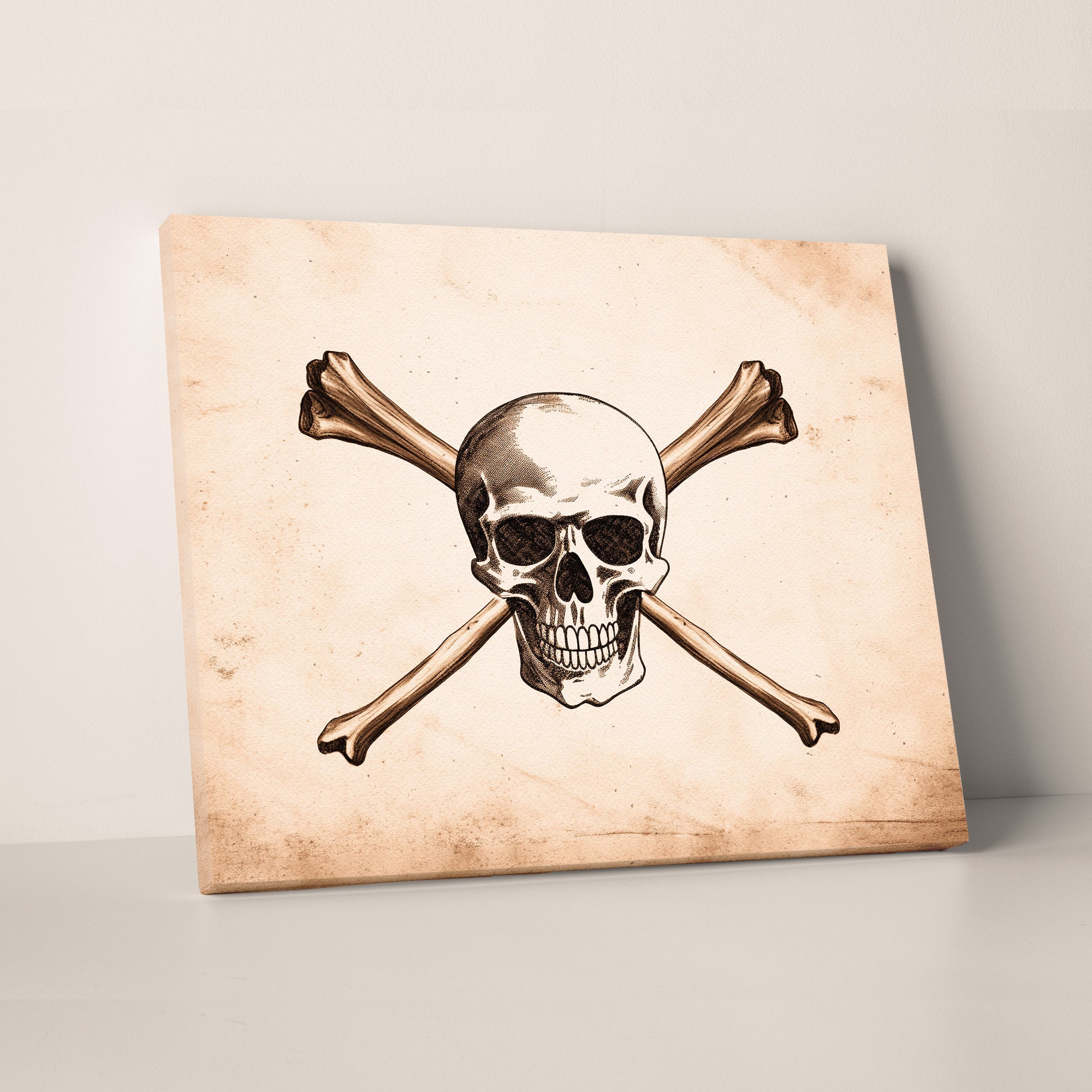 Pirate Wall Art Skull and Crossbones Art Print Pirate Jolly - Etsy